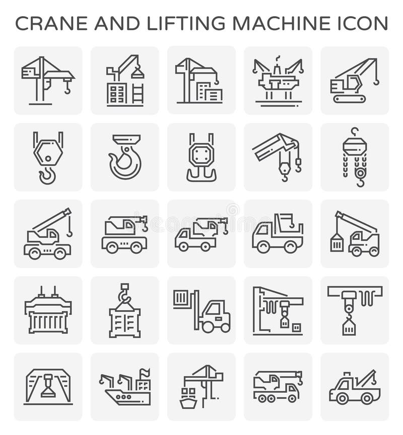 Crane lift icon stock vector. Illustration of mobile - 103214883