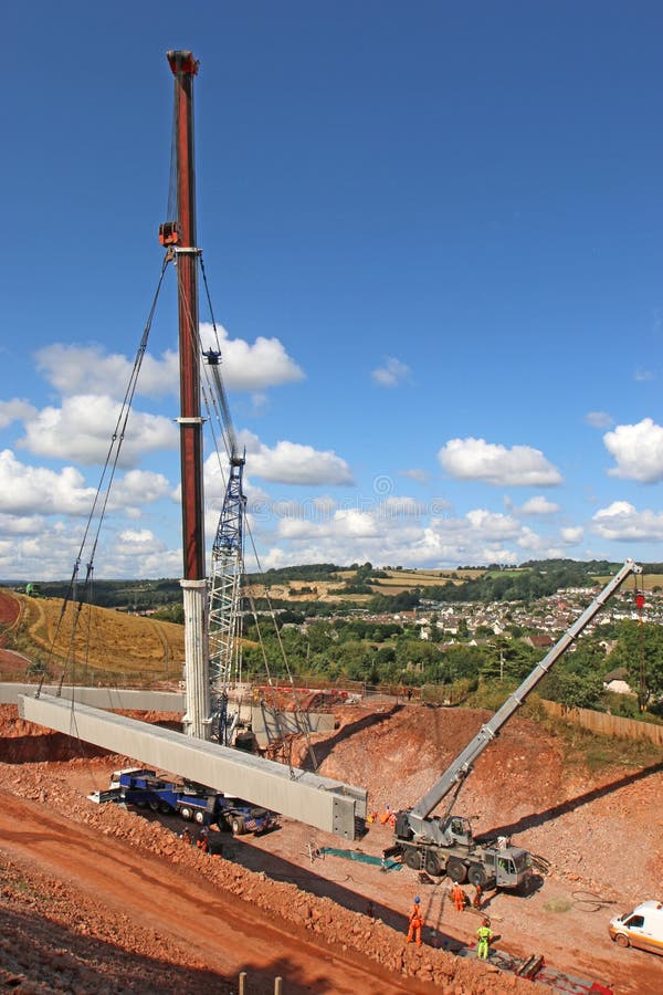 Crane on a Construction Site Editorial Stock Photo - Image of road ...