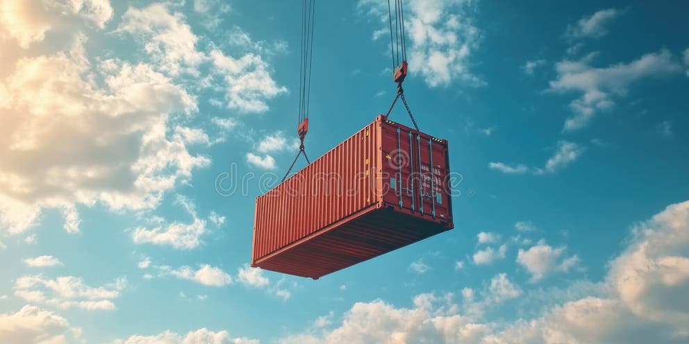 Crane Lifting Container stock image. Image of crane - 379795859