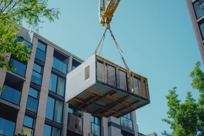 Crane Lifting Container stock photo. Image of manufacturing - 378925470