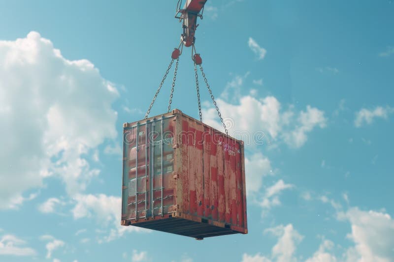 A Crane Lifting a Container from a Truck. Suitable for Logistics and ...