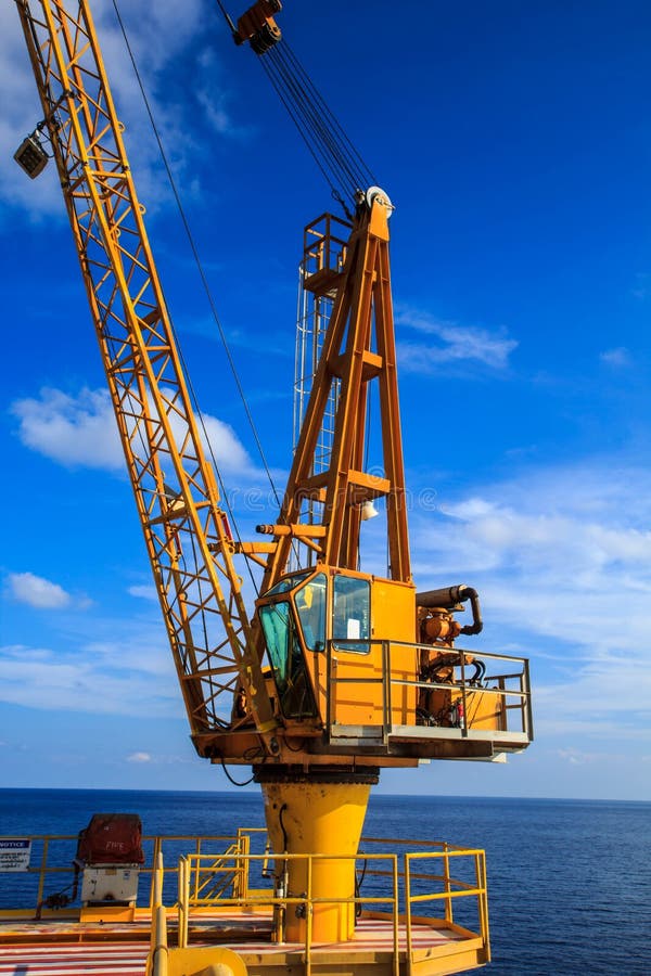 Offshore Crane stock image. Image of handrail, lifting - 812927