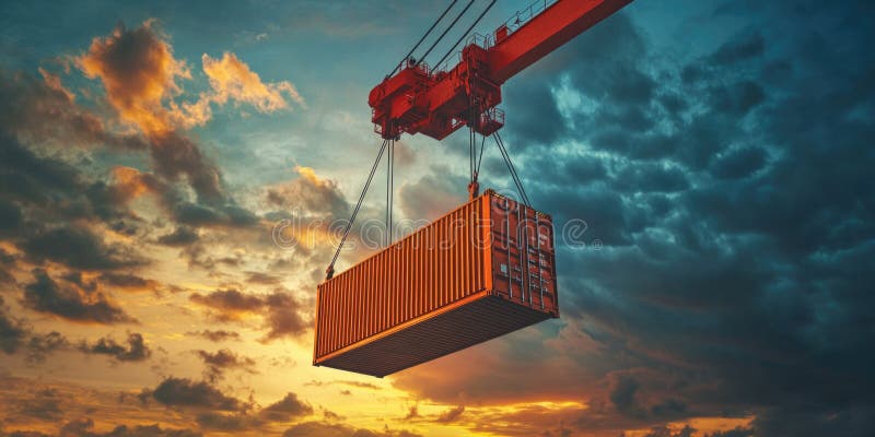 Container Lifting Crane stock photo. Image of container - 378566046