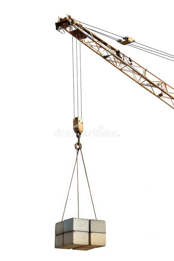 Crane Lifts Large Block Concrete Stock Photos - Free & Royalty-Free ...