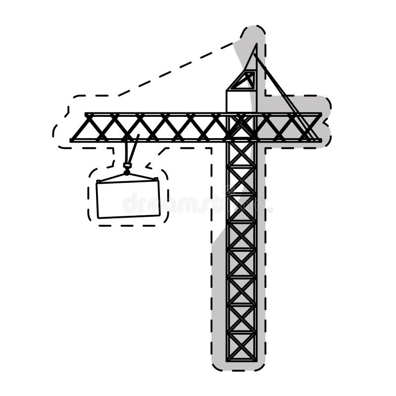 Crane machine icon stock illustration. Illustration of metal - 84384165