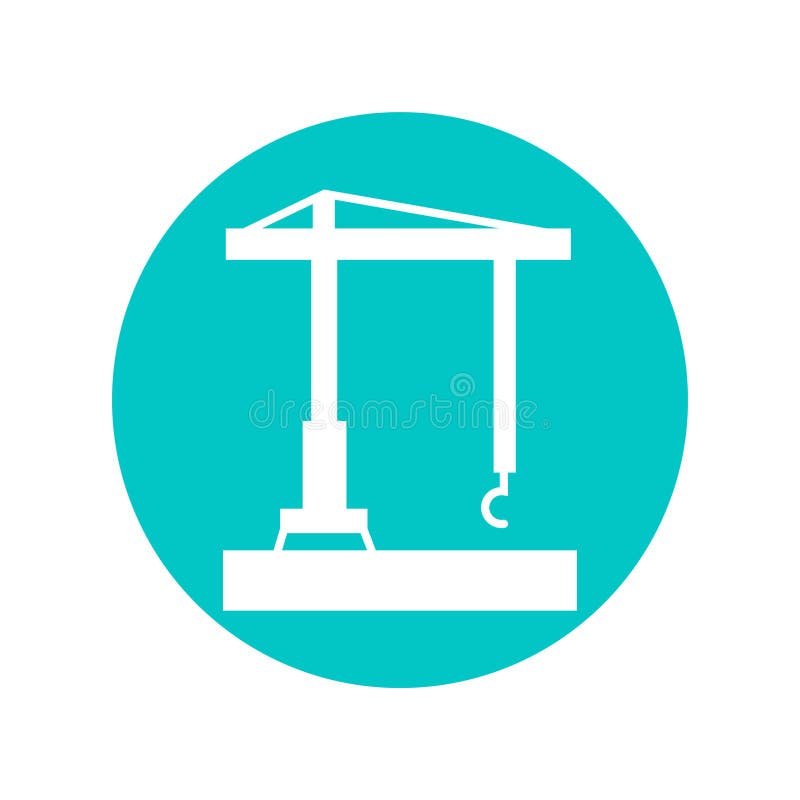 Crane Machine Icon- Vector Sign Symbol Crane Icon Stock Illustration ...