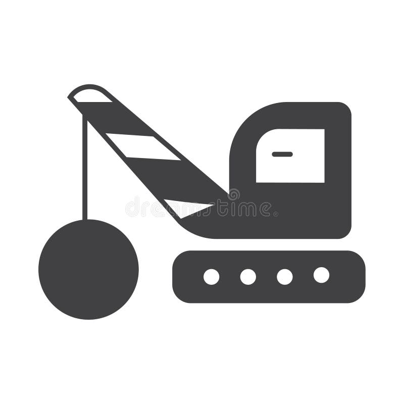 Crane Machine Icon- Vector Sign Symbol Crane Icon Stock Illustration ...