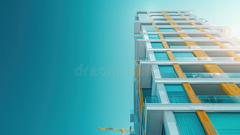 A Crane is Next To a Building Under Construction Stock Image - Image of ...
