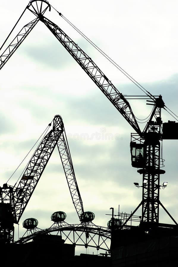 Crane by night stock image. Image of night, crane, build - 3378425