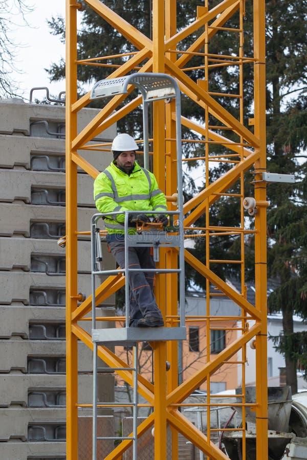 Crane Control Panel in the Driver`s Cab of a Car Crane Editorial Stock ...