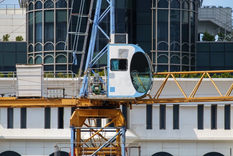 Crane operator cabin stock photo. Image of industrial - 198095248