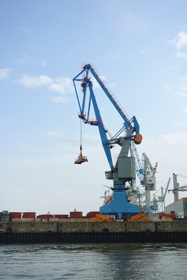 Crane at the port stock image. Image of european, trade - 102493521