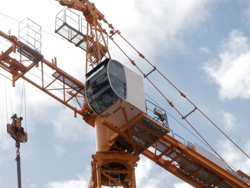 Mobile Crane Operating by Lifting an Electric Generator Stock Image ...