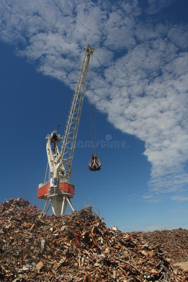 Scrap yard magnet stock image. Image of automobile, equipment - 13277261