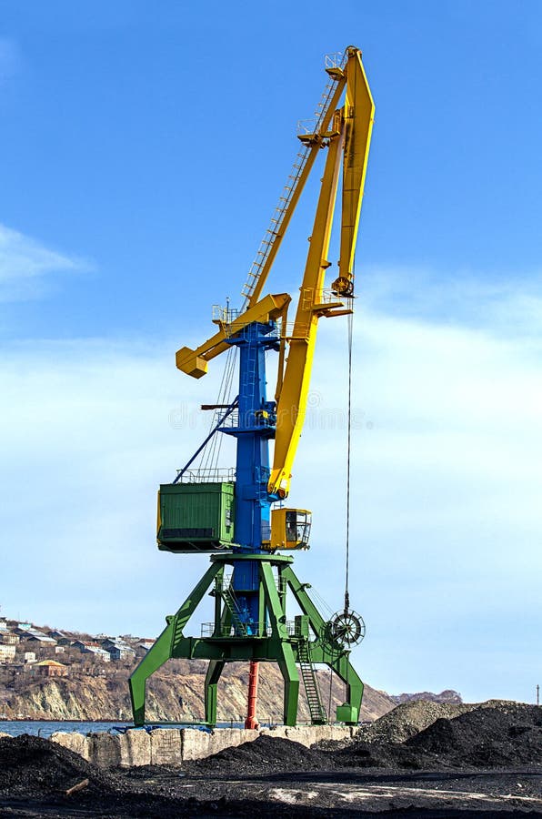 The Scrap Metal Crane with a Lot of Metal in Seaport Stock Image ...