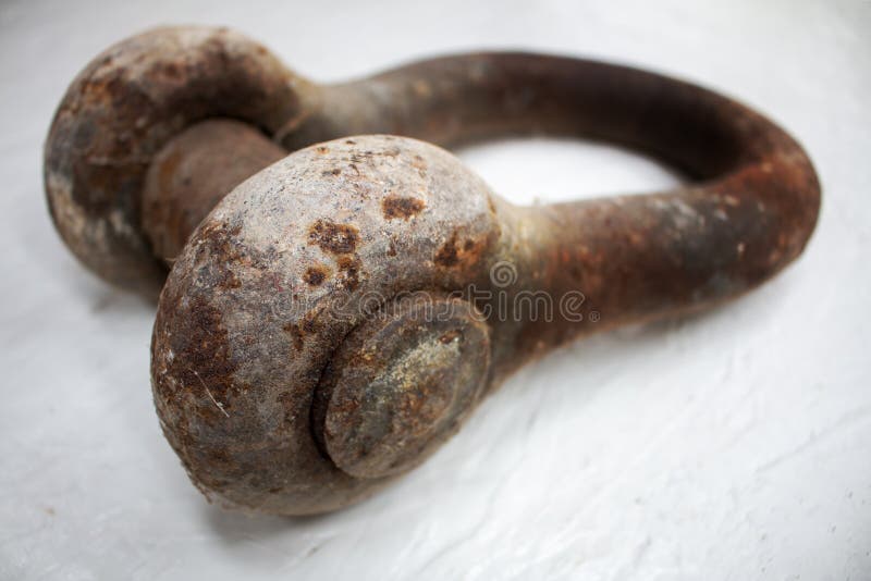 Crane Ship Shackle Rusty Maritime Iron Bar Chain Loading Hook Hauling ...