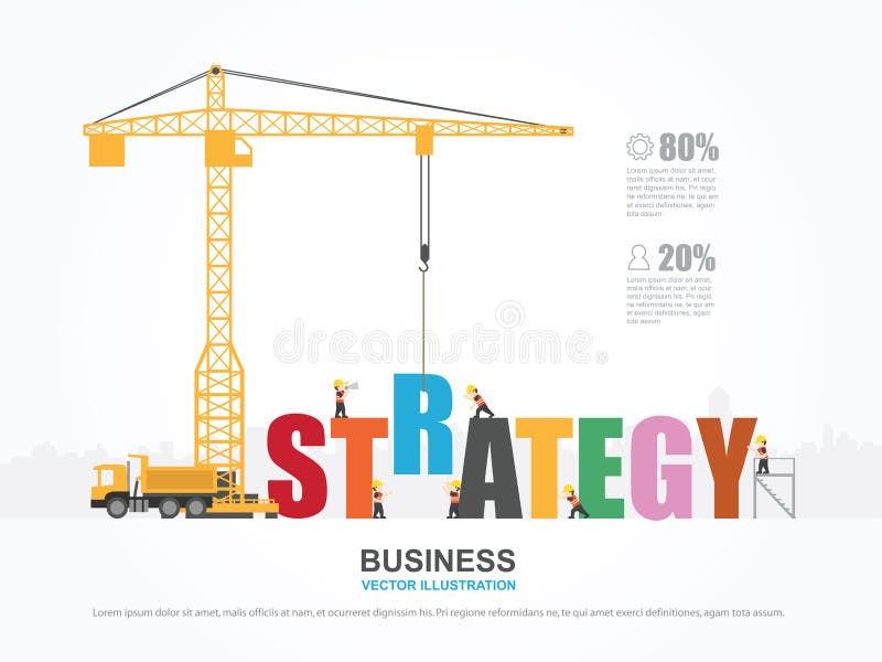 Strategy Building Doodle Concept Stock Vector - Illustration of ...