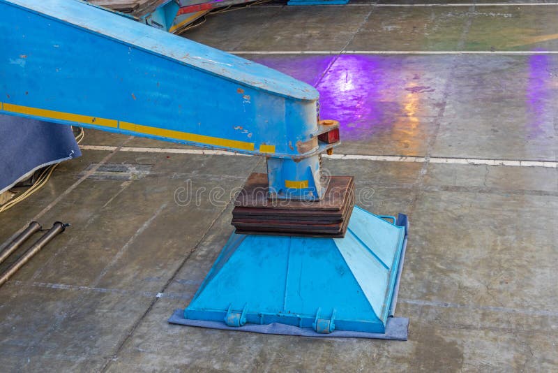 Crane Support Leg Pad stock photo. Image of machine - 265611454