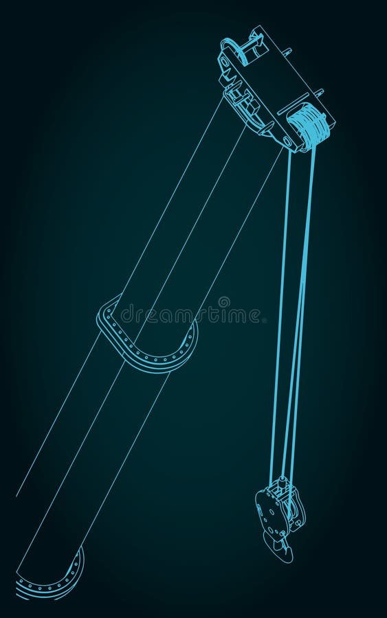 Crane Telescopic Boom Close Up Illustration Stock Vector - Illustration ...
