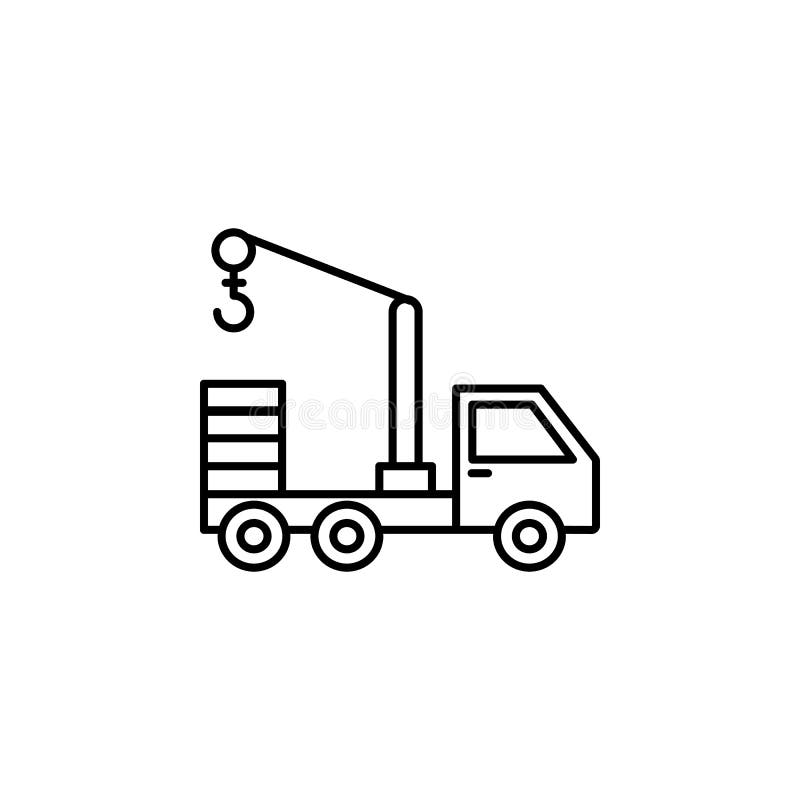 Crane Truck Icon. Element of Construction Machine Icon for Mobile ...
