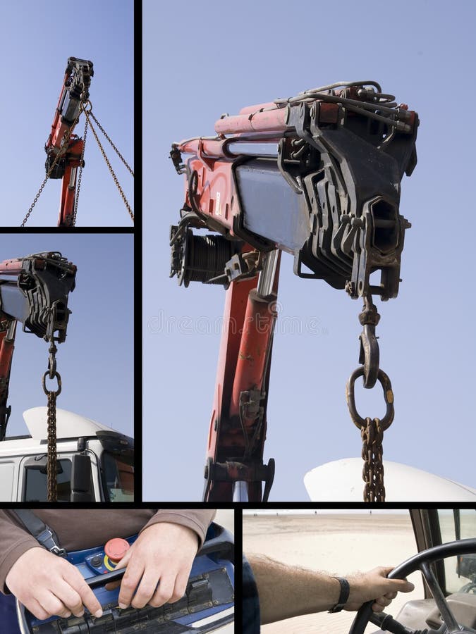 Crane truck poster stock image. Image of working, crane - 13677047