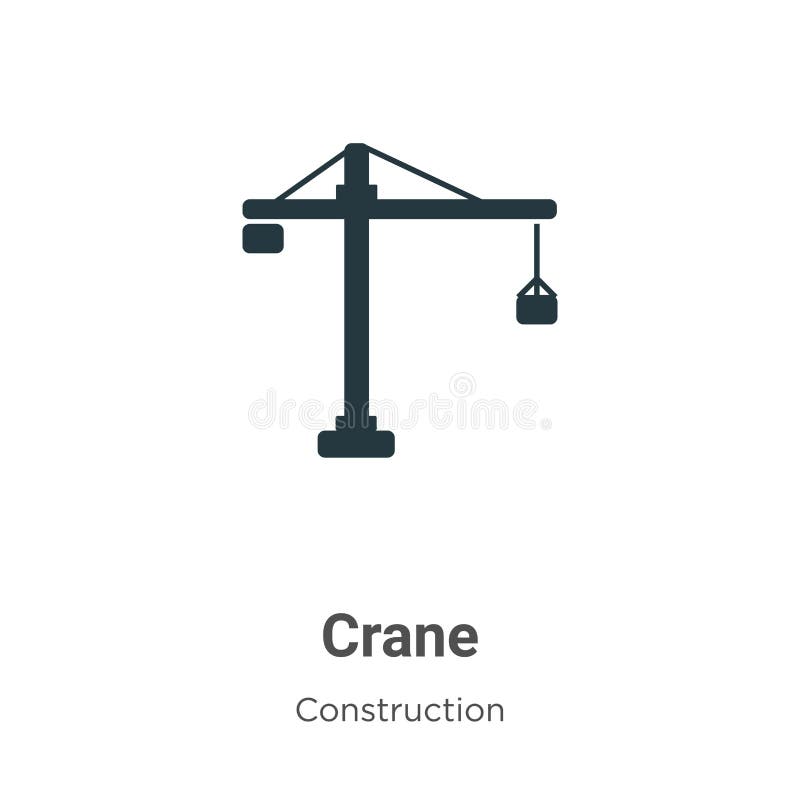 Crane Vector Icon On White Background. Flat Vector Crane Icon Symbol ...