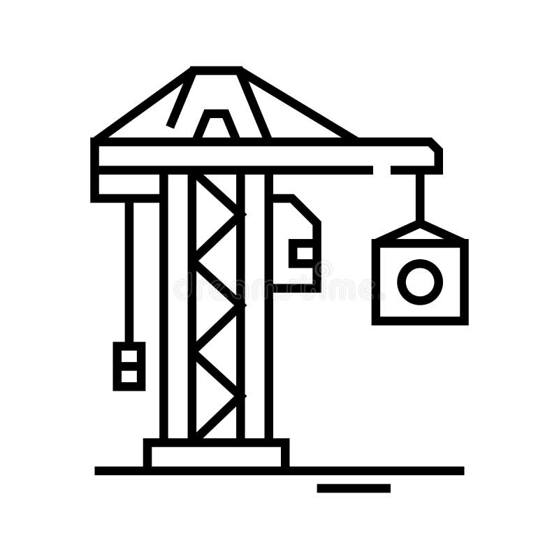 Engineering Drawing Line Icon, Concept Sign, Outline Vector ...