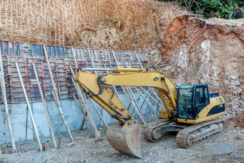 Crane at Work on a New Building Construction Site Stock Photo - Image ...