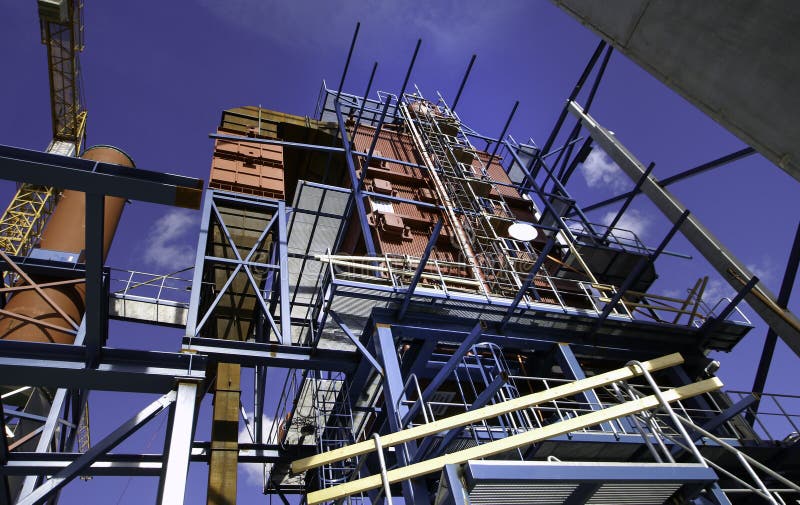 Cranes and Beams Construction of Industrial Factory Stock Photo - Image ...