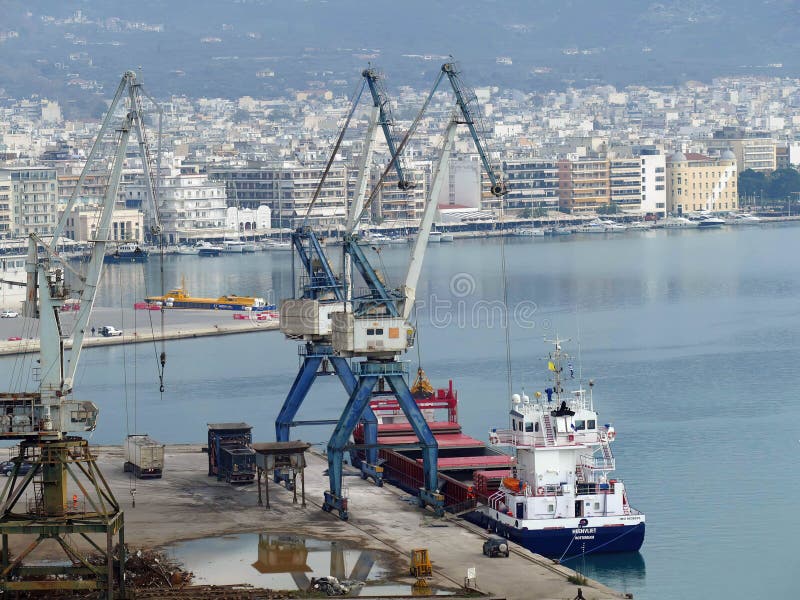 Cranes for Cargo Containers on Working Dock Editorial Photography ...