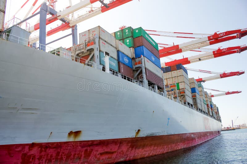 Automated cranes editorial stock photo. Image of port - 178012653 Automated cranes editorial stock photo. Image of port - 178012653