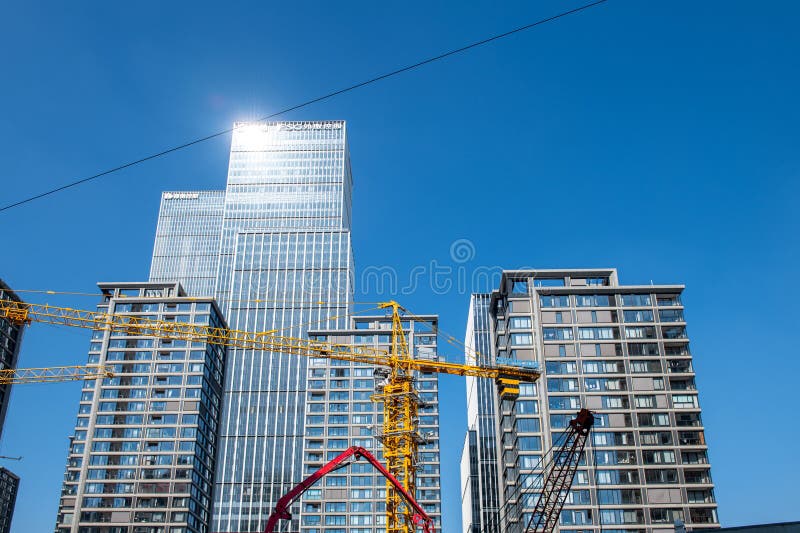 Cranes at Construction Development, Shanghai China Editorial Photo ...