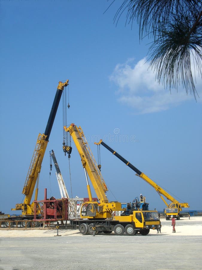 Cranes Group stock image. Image of group, crane, work - 5341947