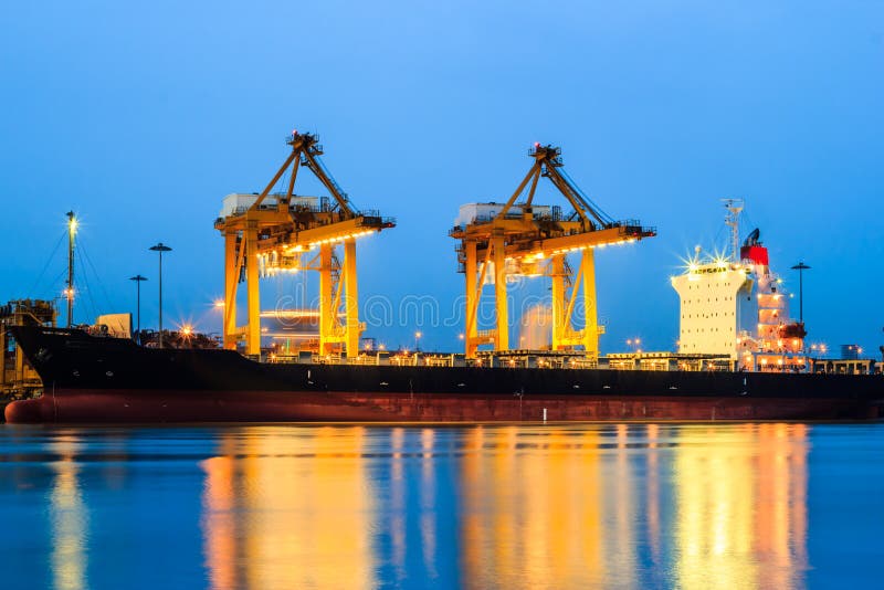 Cranes in harbor stock photo. Image of export, delivering - 28803080