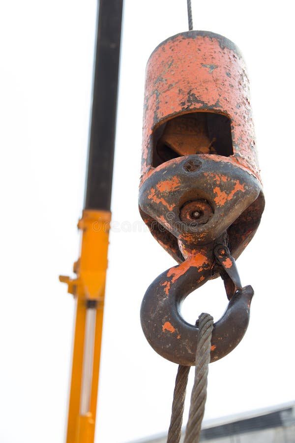 Cranes hooks stock photo. Image of material, home, construction - 67771432