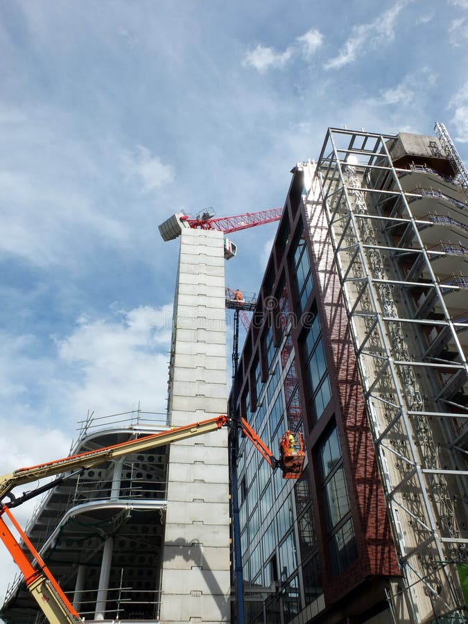 Platforms Concrete Barrier Red White Area Road Construction. Stock ...
