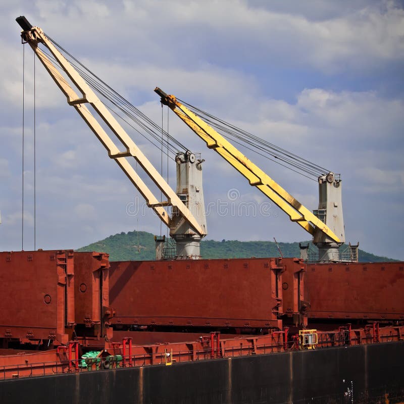 Cranes on a Ship Building Site Stock Image - Image of crane, pier: 22357469