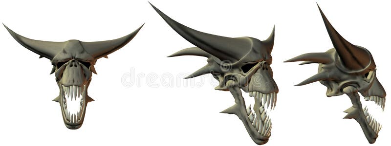 Crani di fantasia 3D illustrazione di stock. Illustrazione di vita ...