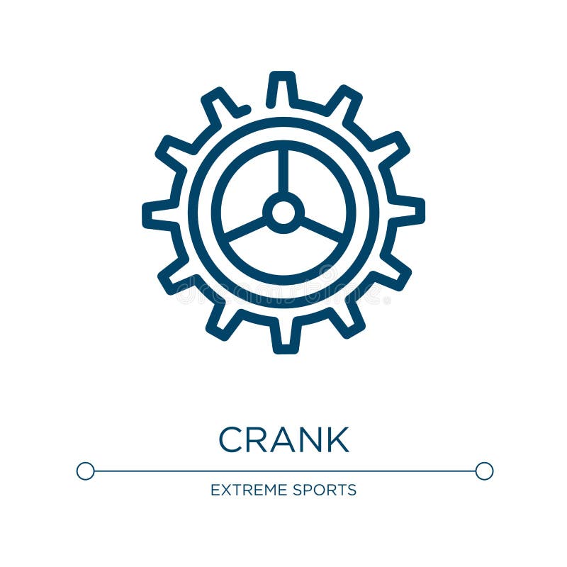 Crank Icon. Linear Vector Illustration from Bicycle Racing Collection ...