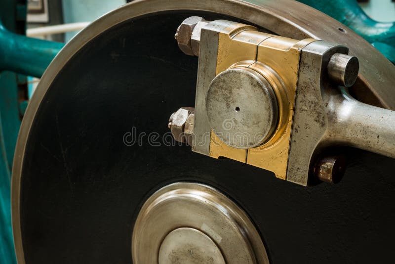 Crank Wheel on Industrial Lathe Machine in Factory Stock Photo - Image ...