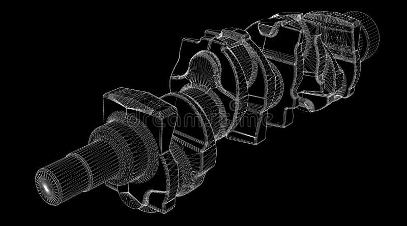 Crankshaft stock illustration. Illustration of steel - 50354577