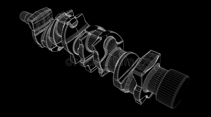 Crankshaft stock illustration. Illustration of shaft - 50355342