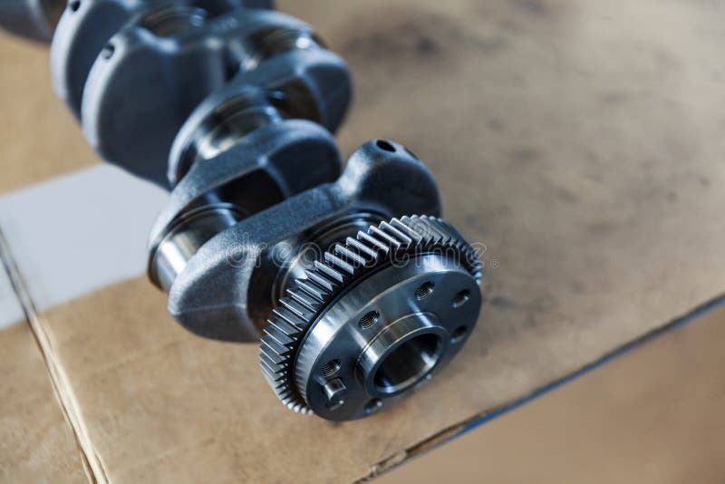 Crankshaft Engine Part Close Up Stock Photo - Image of mend, detail ...