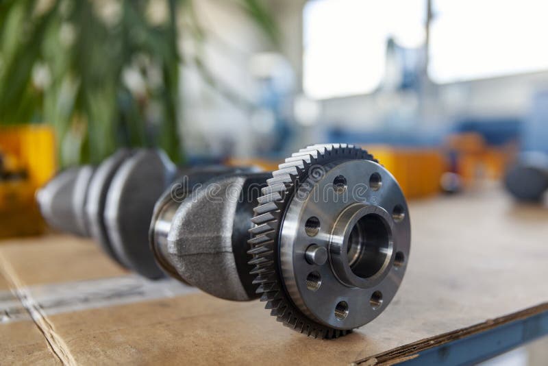 Crankshaft Engine Part Close Up Stock Image - Image of garage ...