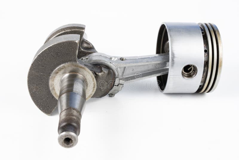 Piston and Crankshaft of a Small Internal Combustion Engine. Spare ...
