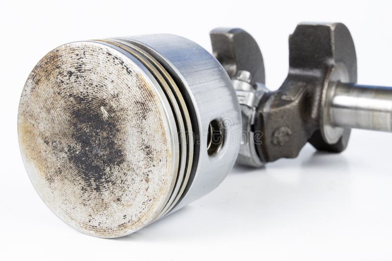 Piston and Crankshaft of a Small Internal Combustion Engine. Spare ...