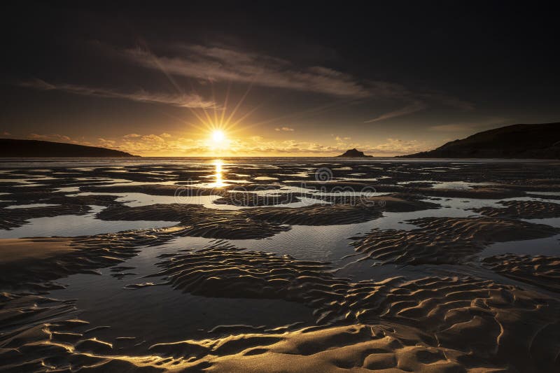 Crantock Bay Surrounded by the Sea Under the Sunlight during the ...