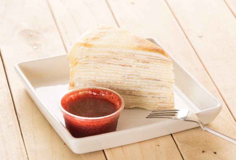 Crape cake stock photo. Image of bakery, syrup, appetizing - 75122224