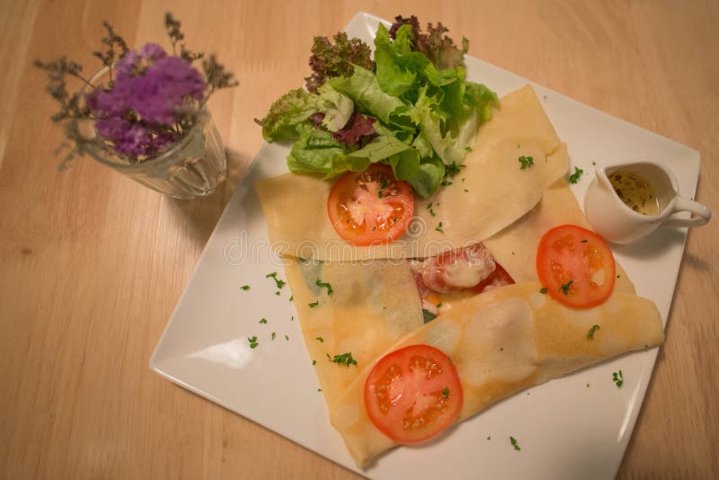 Crape food stock image. Image of breakfast, stacked, hotcakes - 99863063