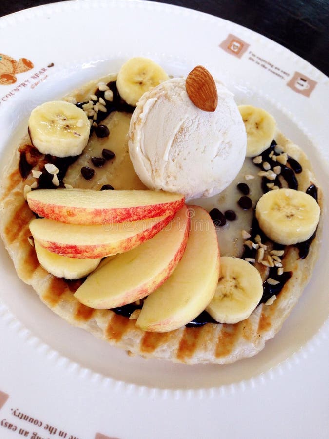 Crape stock image. Image of maple, crape, apple, banana - 59683339